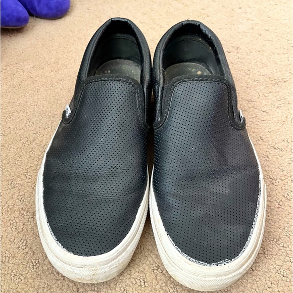 Vans | Shoes | Black Leather Vans Guc | Poshmark